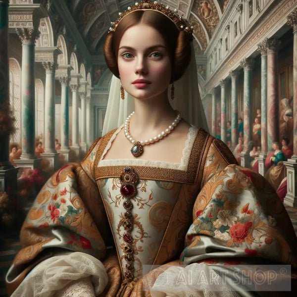 Portrait Art - Renaissance Regalia: Echoes of Elegance