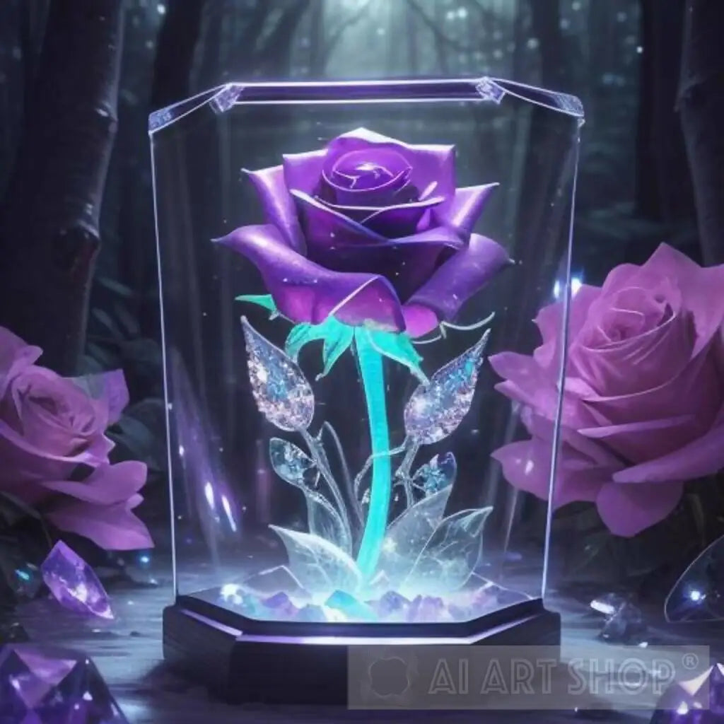 Rendered Blue Rose