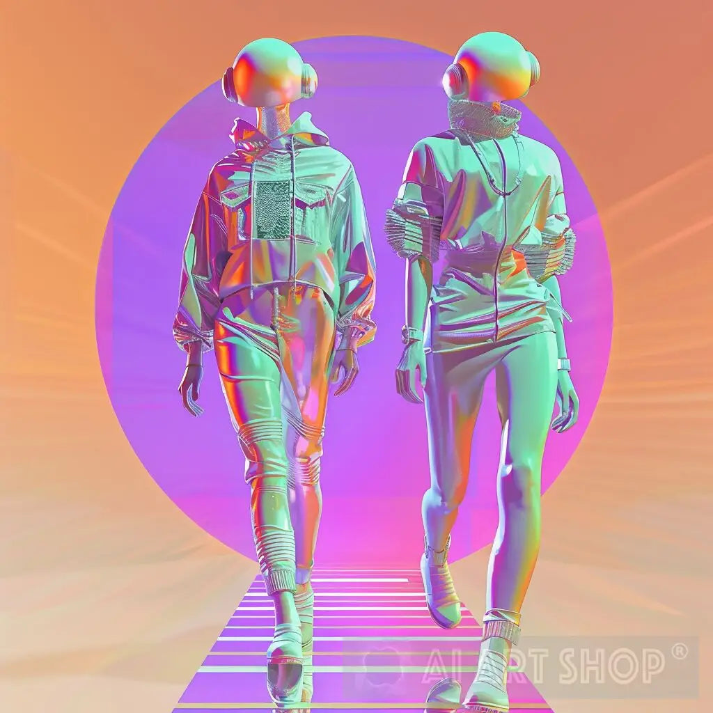 Retro-Futuristic Fashion Show - Vaporwave Art Deco