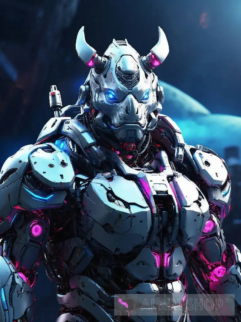 Rhino in cyborg body #1