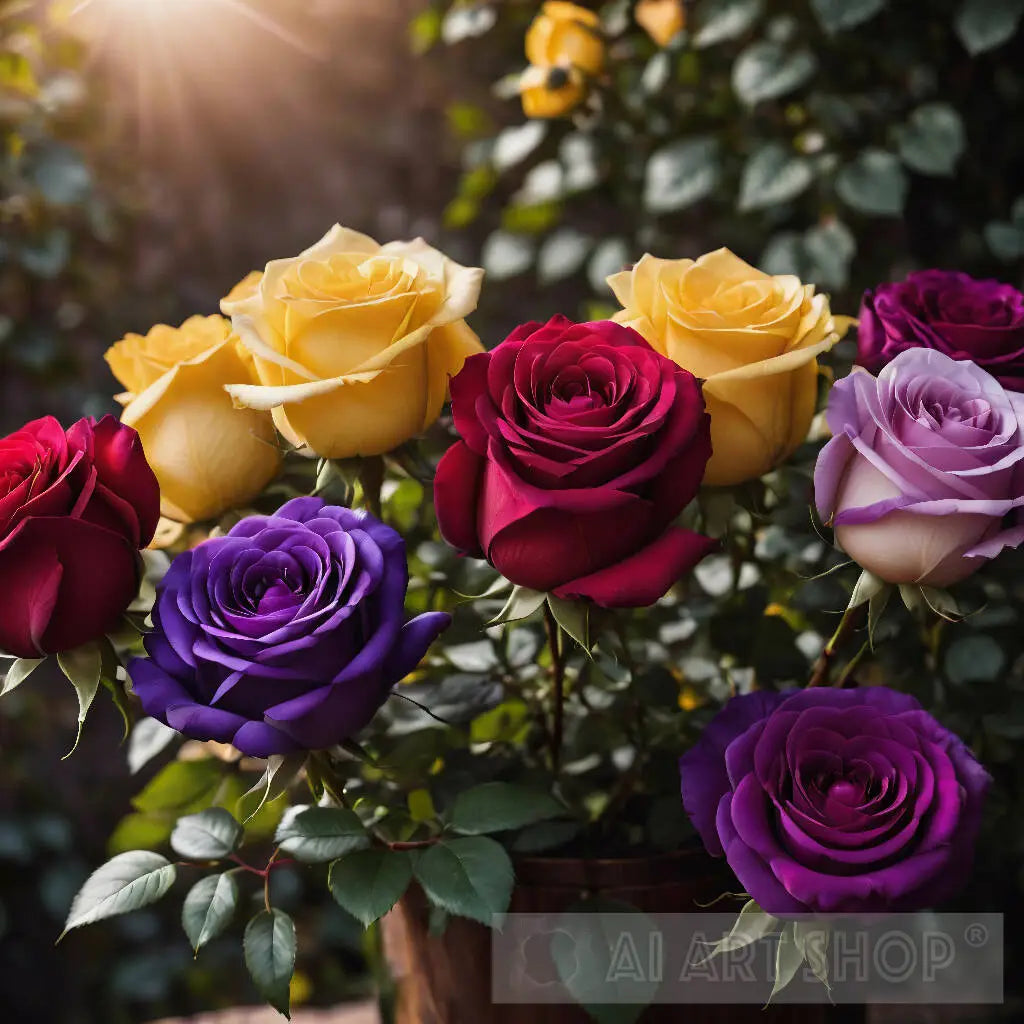 Flowers, Garden, Nature, Rose, Red, White, Pink, Purple, Black