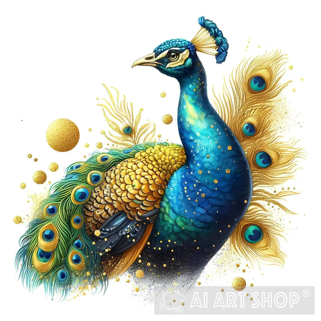 Royal Peacock, Peacock, Elegant Art, Opulent Feathers, Regal Master...