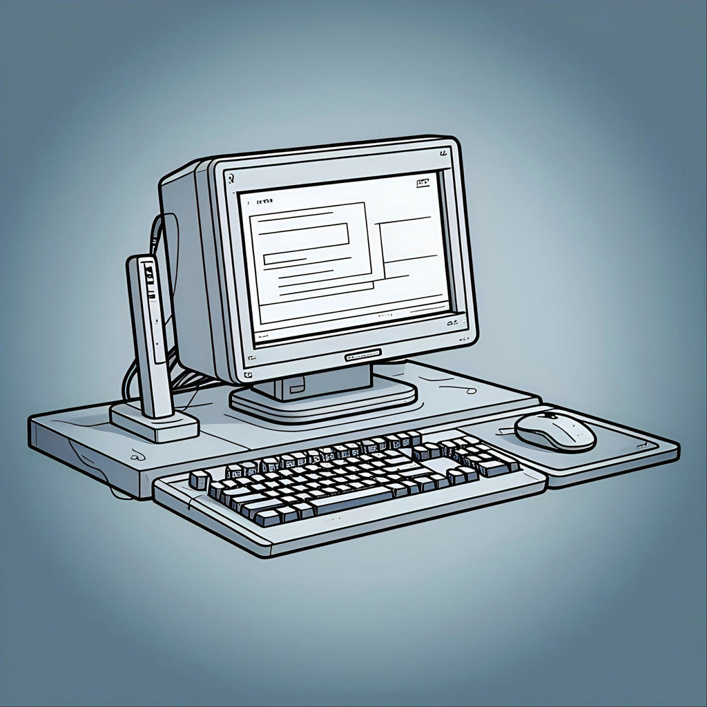 Retro Nova Workstation - AI Vintage Tech Artwork