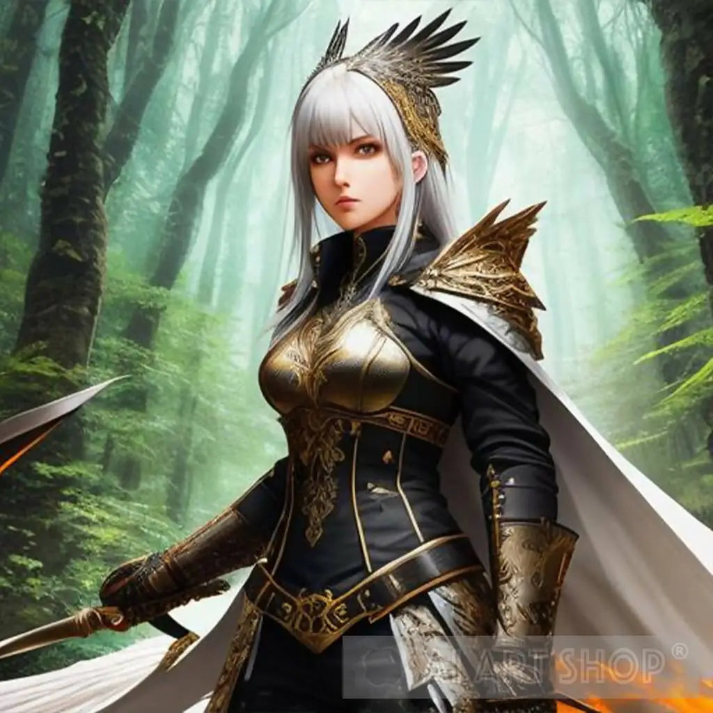 rope elf feather knight helmet armored forest