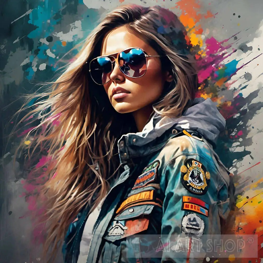 Sasha the female fighter pilot