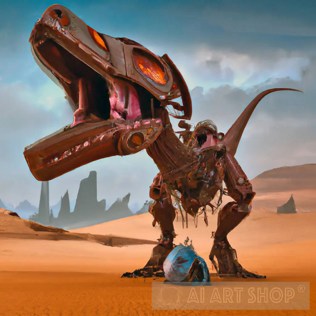Saurian's Prey: omic book style sci-fi art painting depicts a r...