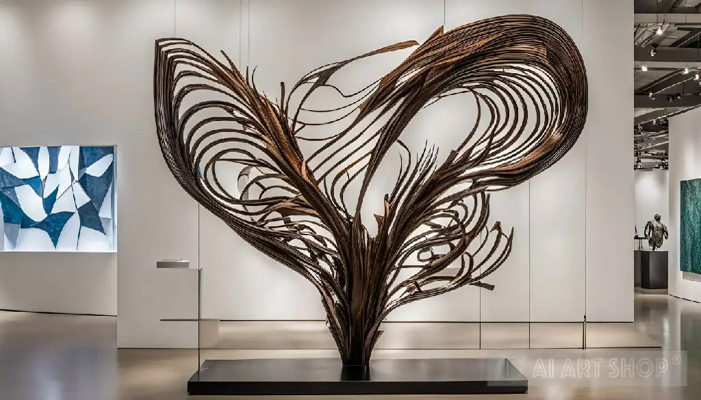 Sculpture presentation in a museum