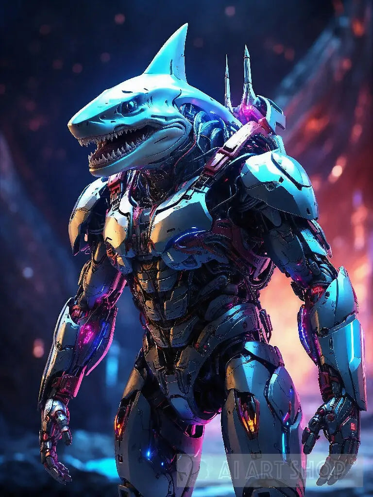 Shark in cyborg body #3