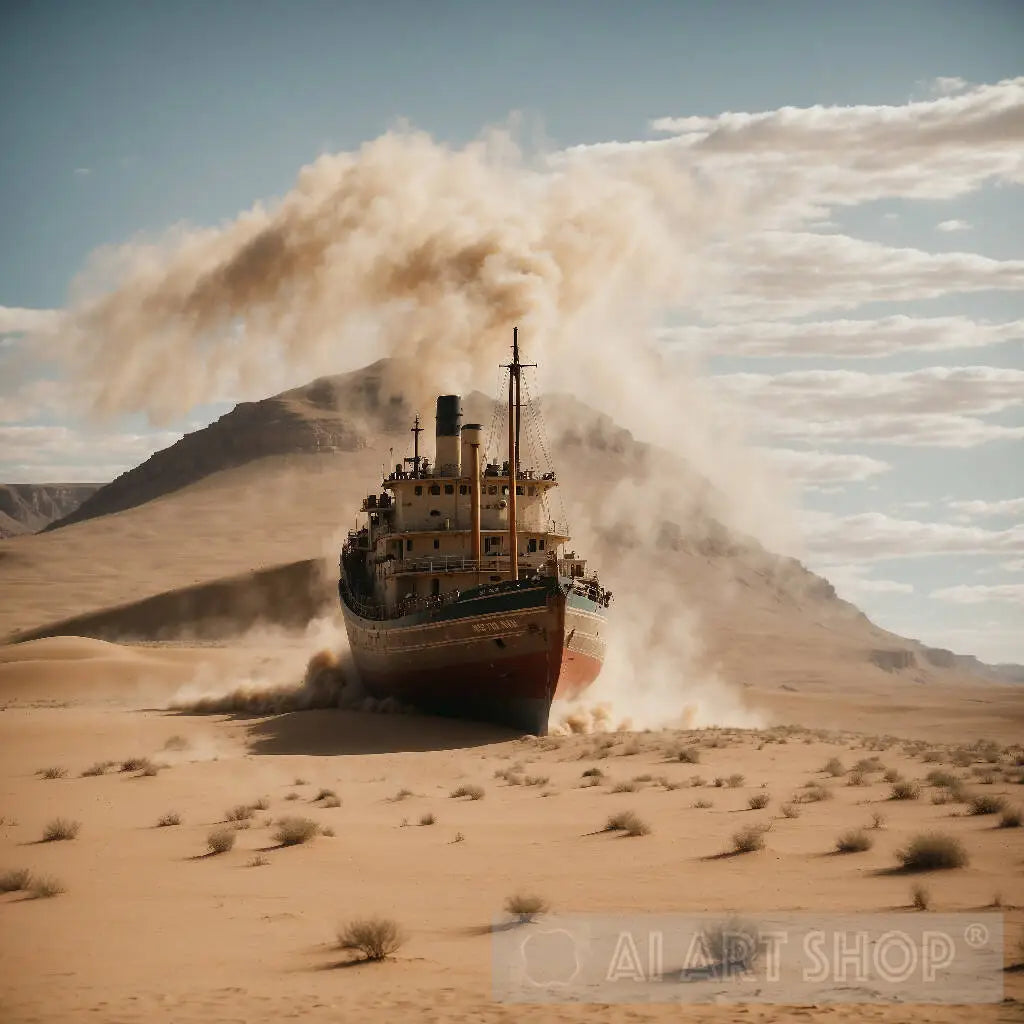 Ship of the desert ai artwork
