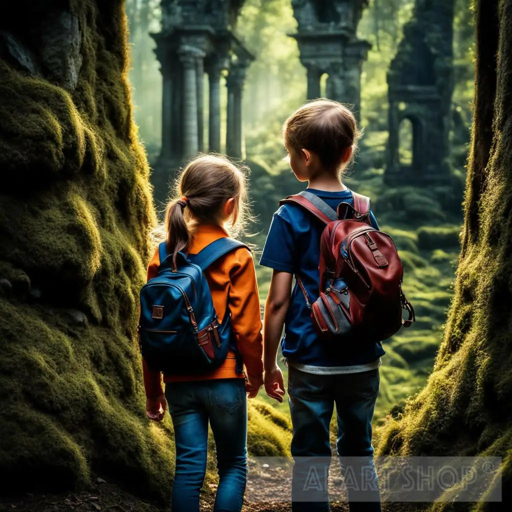 Sibling Adventure in AI Art