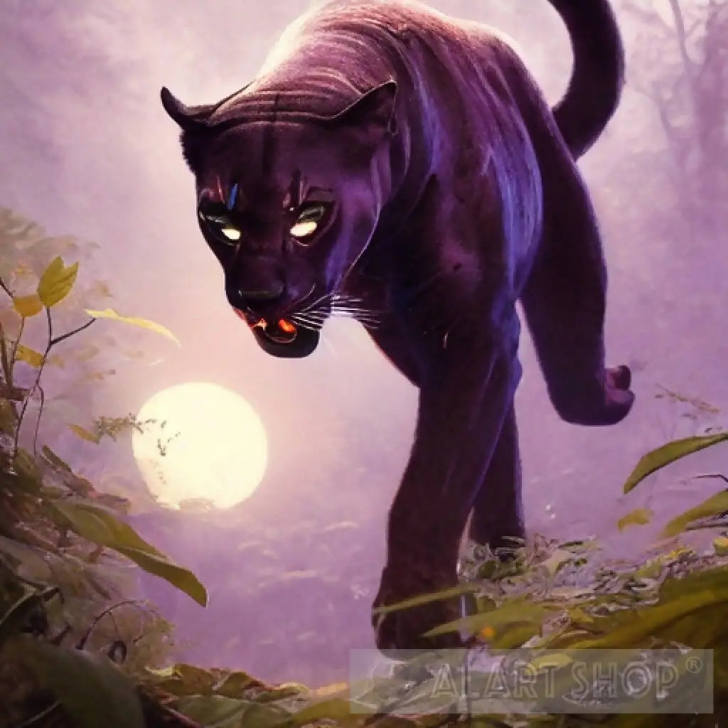 Slinking panther