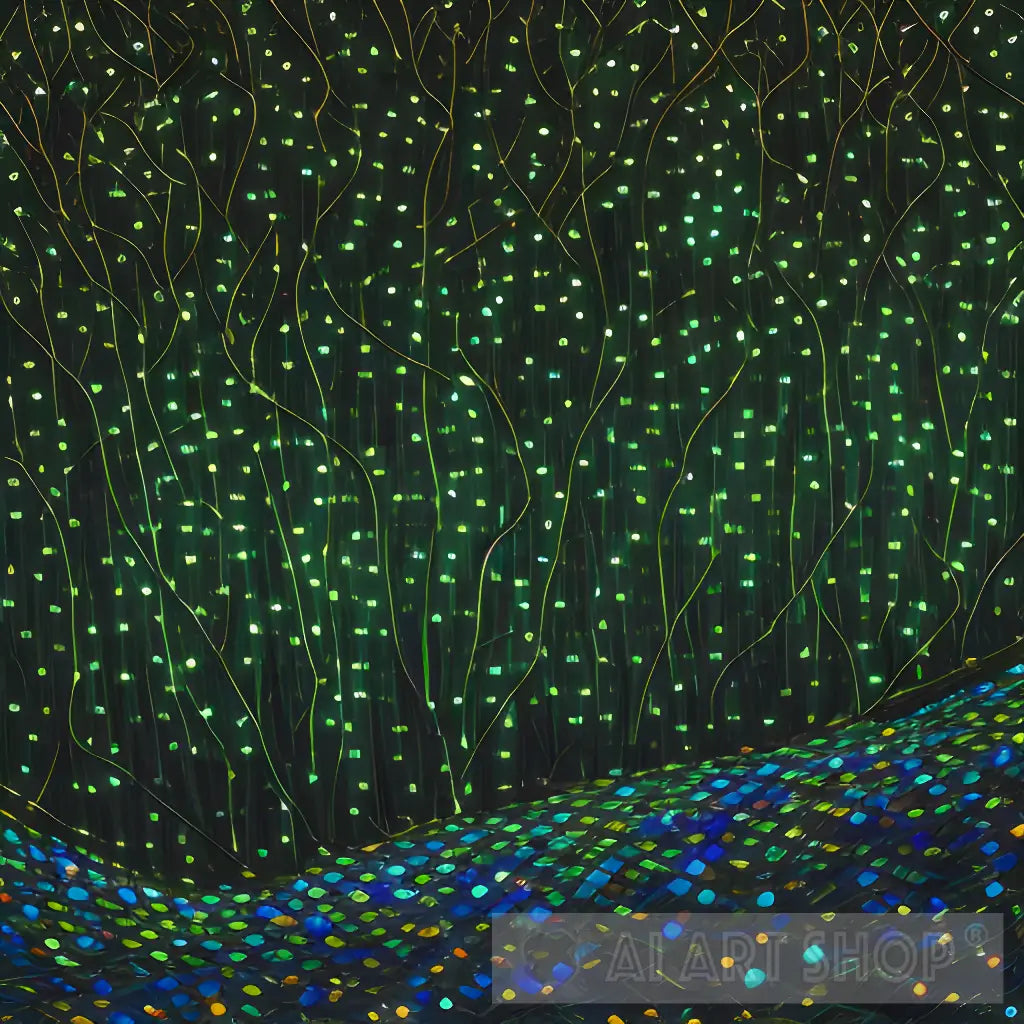 spring, sparkling, light, green, nature, bright, art, color