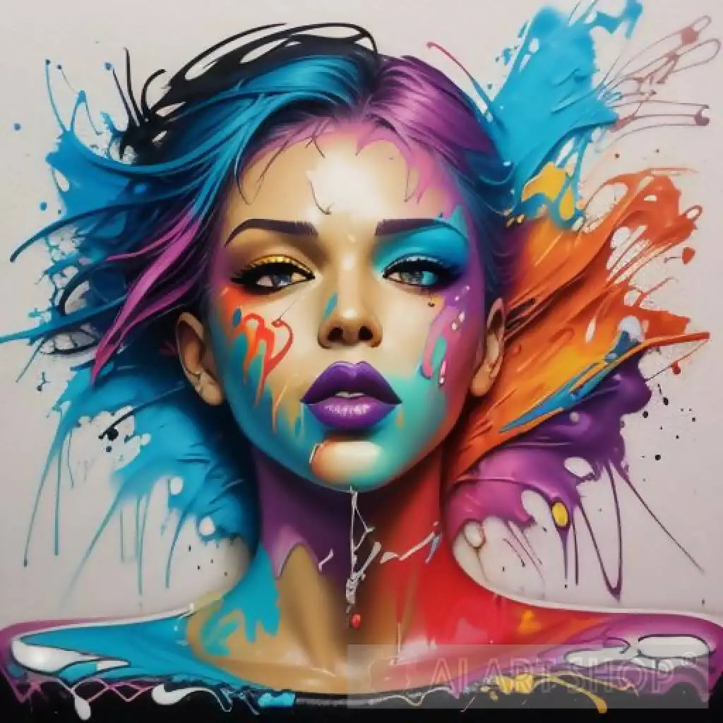 splash art of girl face