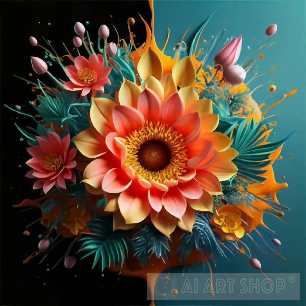 Splash flowers spring