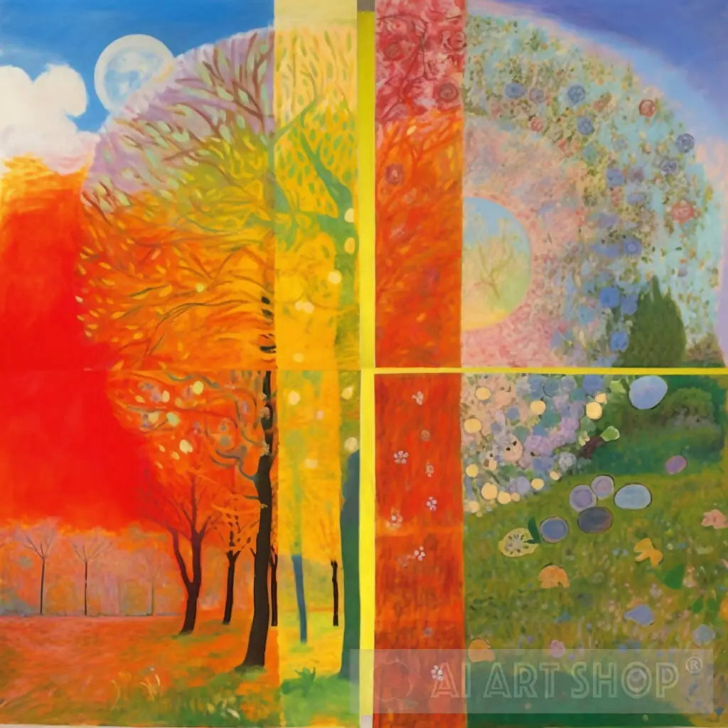 Spring Equinox - tree collage 1