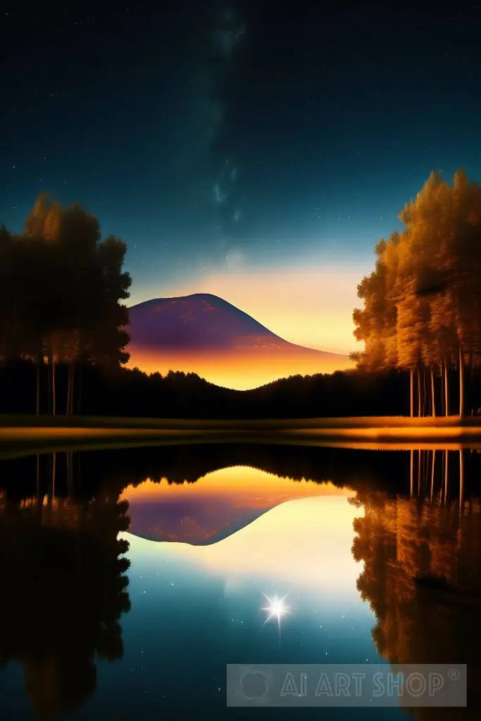 Star Forest Reflection Star Sky Reflection