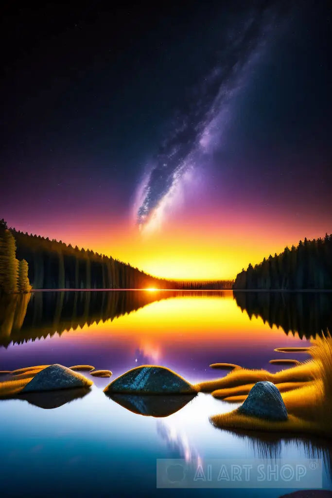 Star Forest Reflection Star Sky Reflection