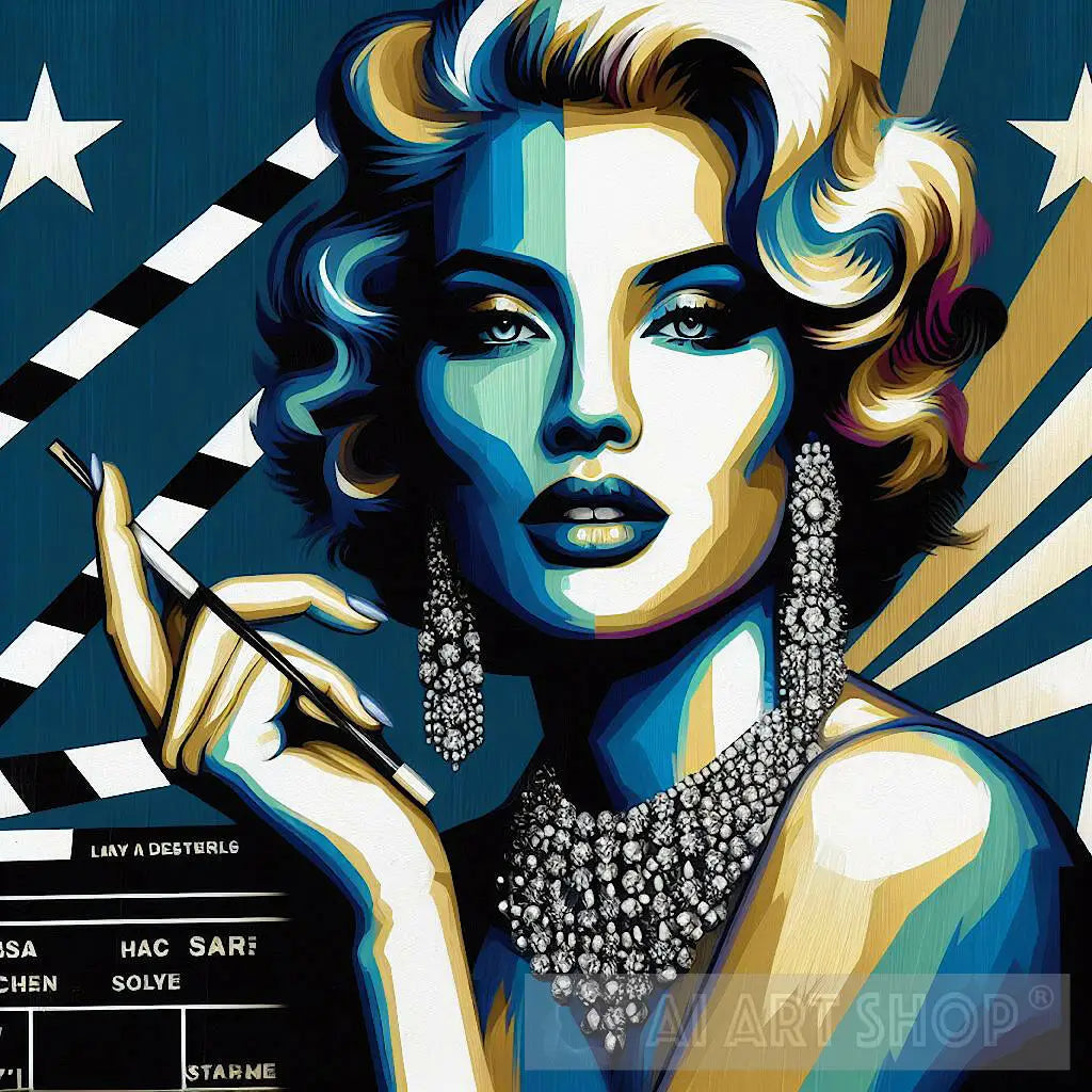 Stardust Siren: A Contemporary Ode to Hollywood Glamour
