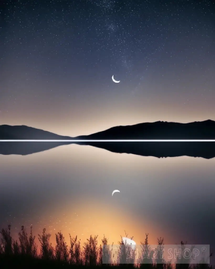 Star, space, colorful, beautiful, moon, reflection, lunar