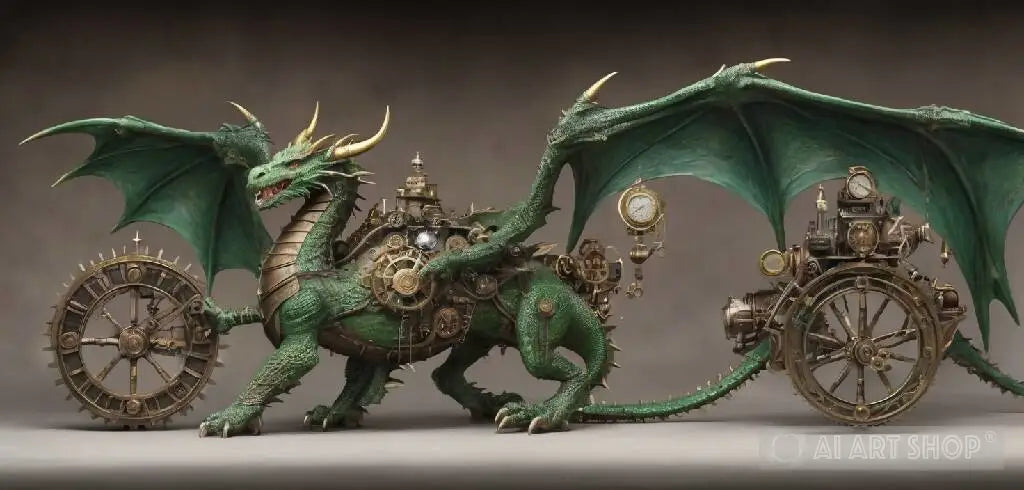 Steampunk fantasy dragon