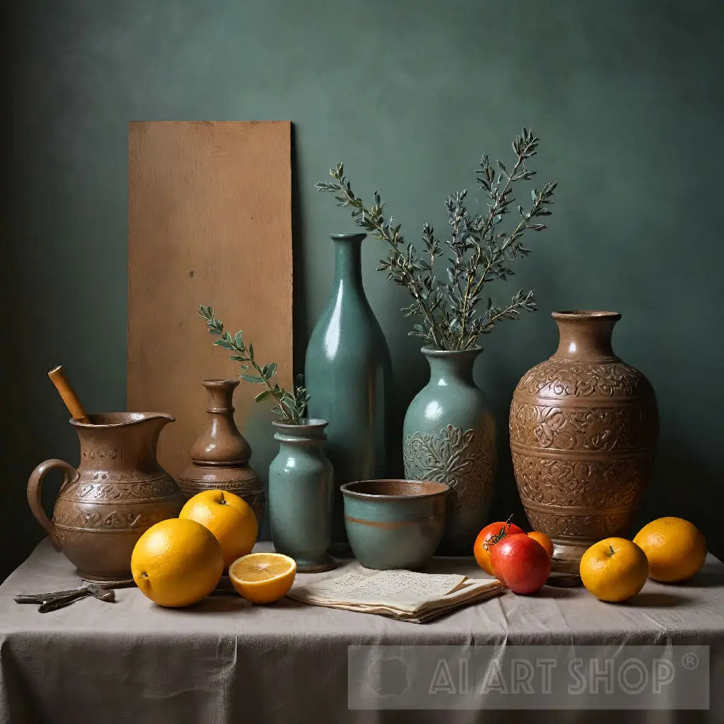Still life with fruits and flowers