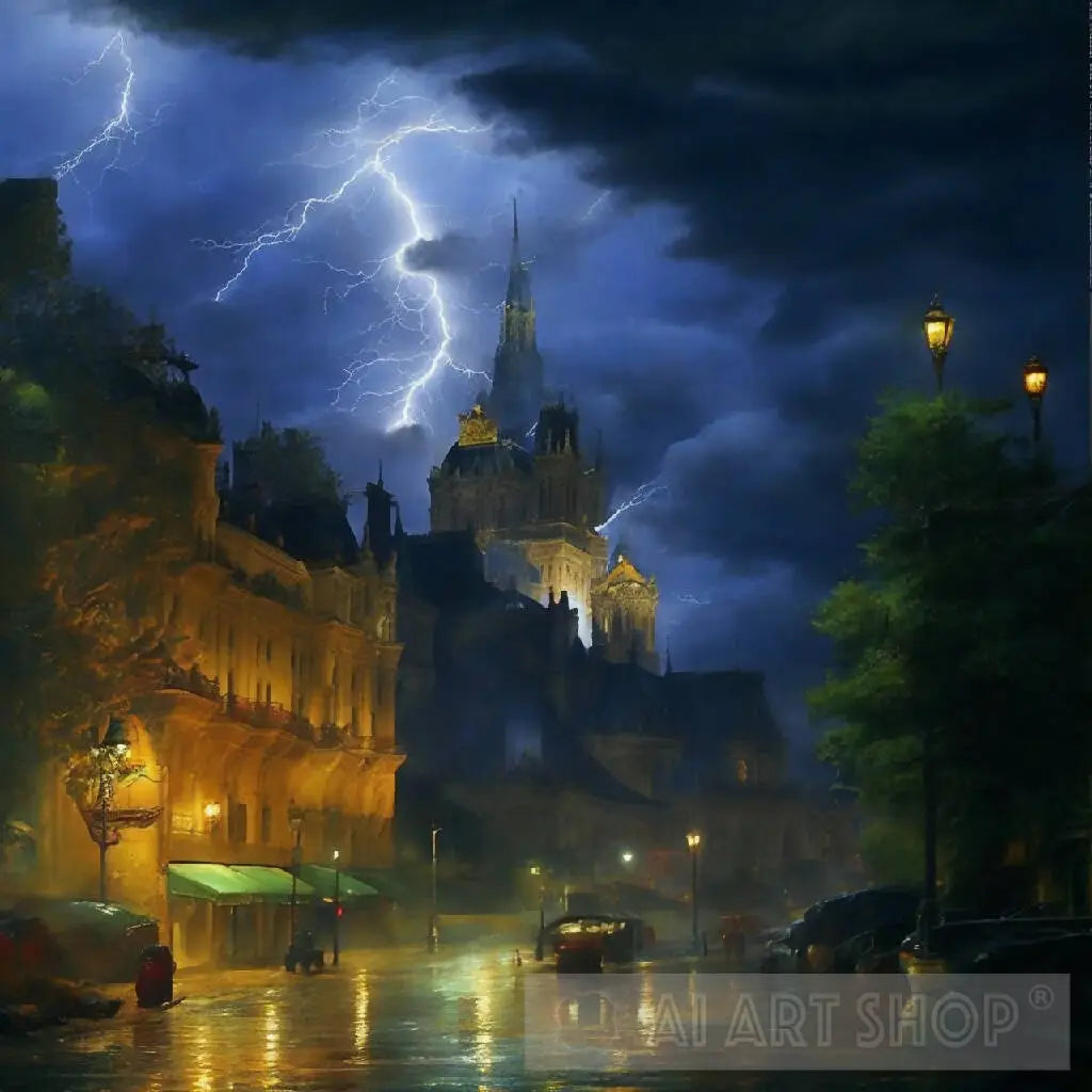 Storm in Paris, 19th century