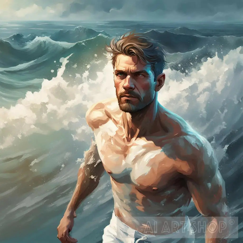 stormy, sea, ocean, man, guy, sexy, masculine