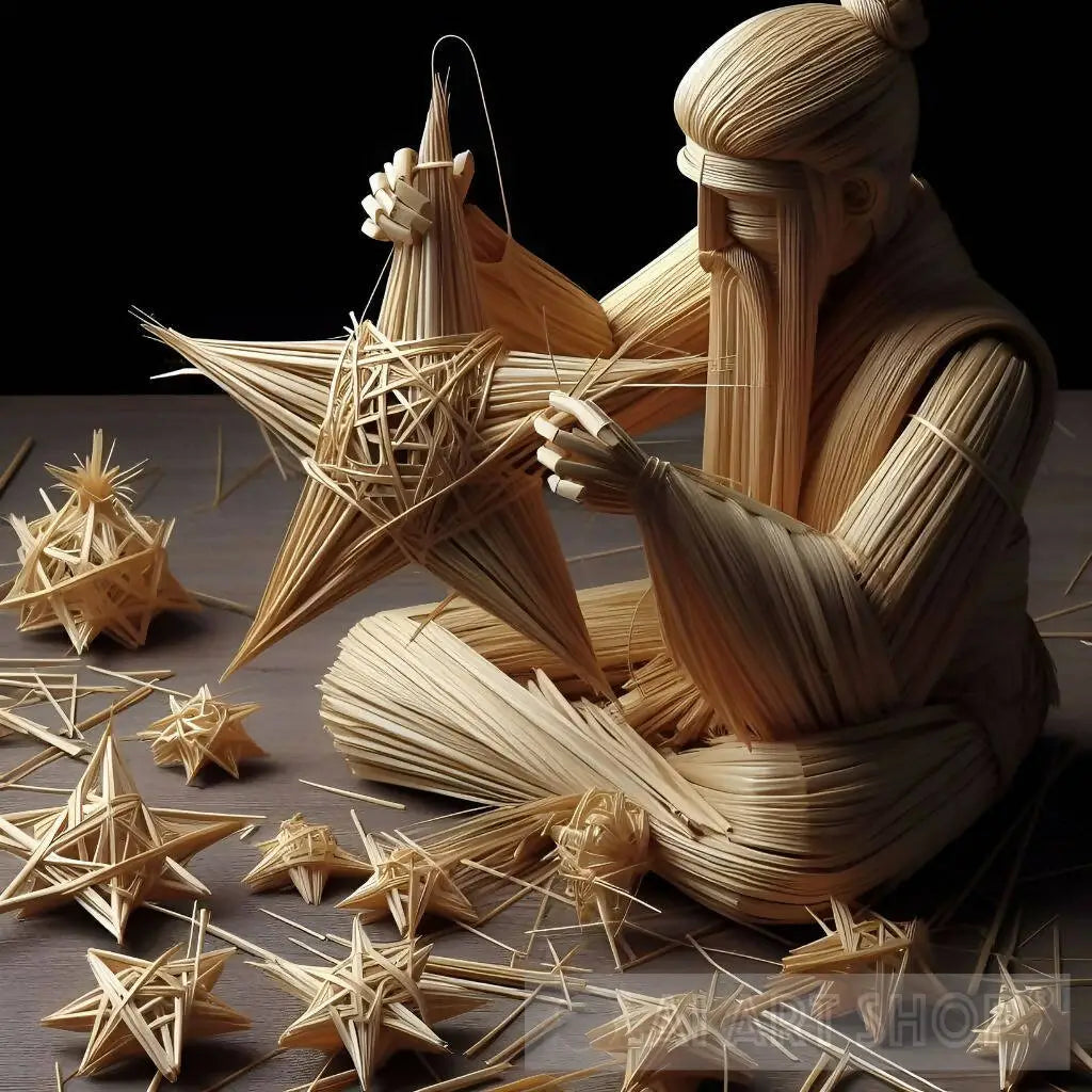 straws.fine stars.thread.StrawStarsAndThreadArt