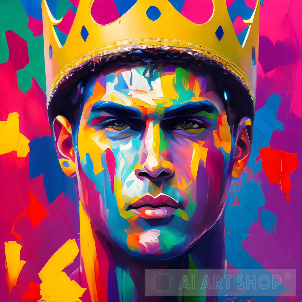 Regal Majesty: Captivating Oil Painting of a Powerful King