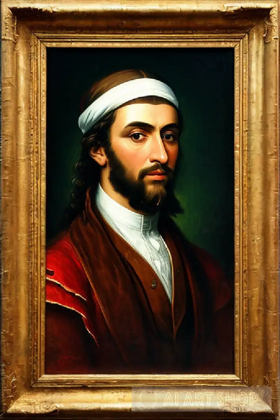 Arabic Sultan A Regal Portrait On Canvas
