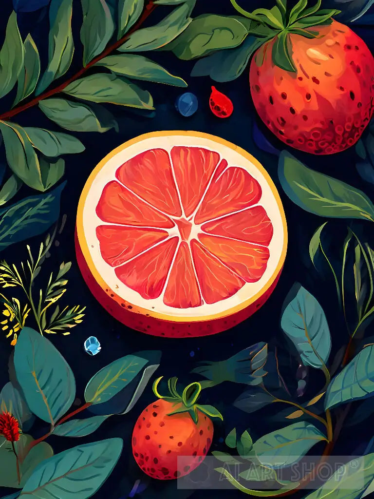 Summer Citrus: A Vibrant Digital Painting | Artist.AI