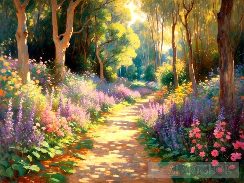 Sunlit Path in Giverny