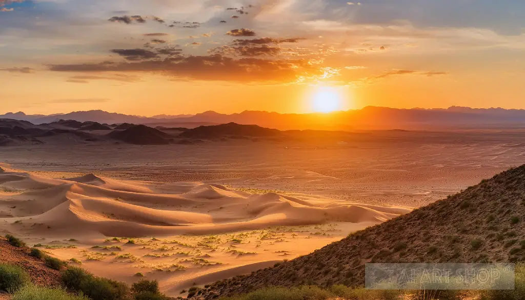 Sunset in the Desert