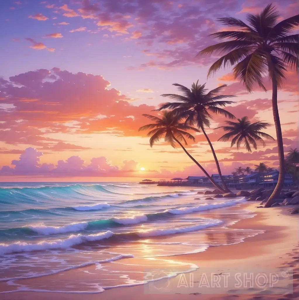 Breathtaking+Sunset+Art+Print Mesmerizing+Sky+Palette+Canvas Celest...
