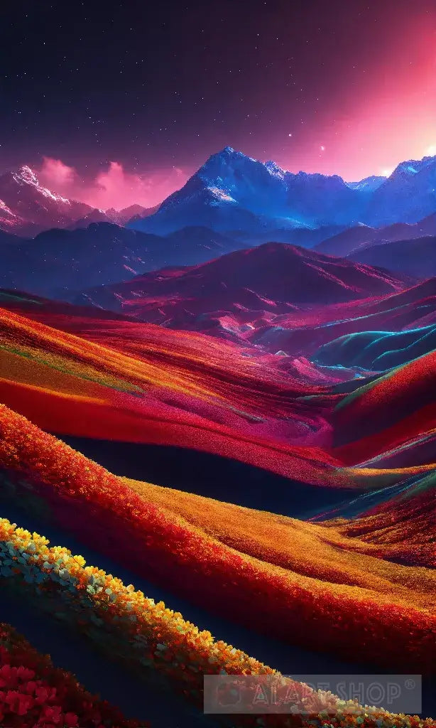 Sunset on the mountain