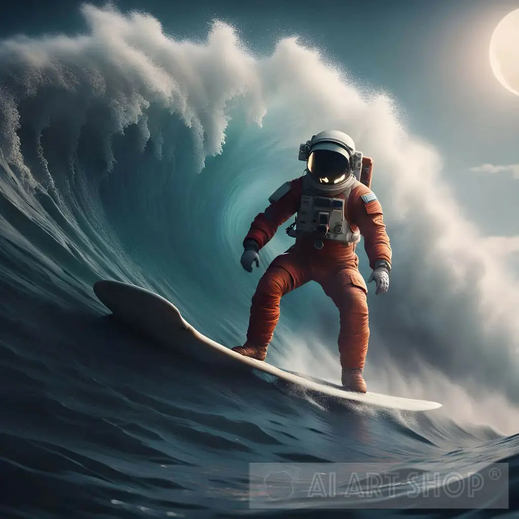 surfing astronaut