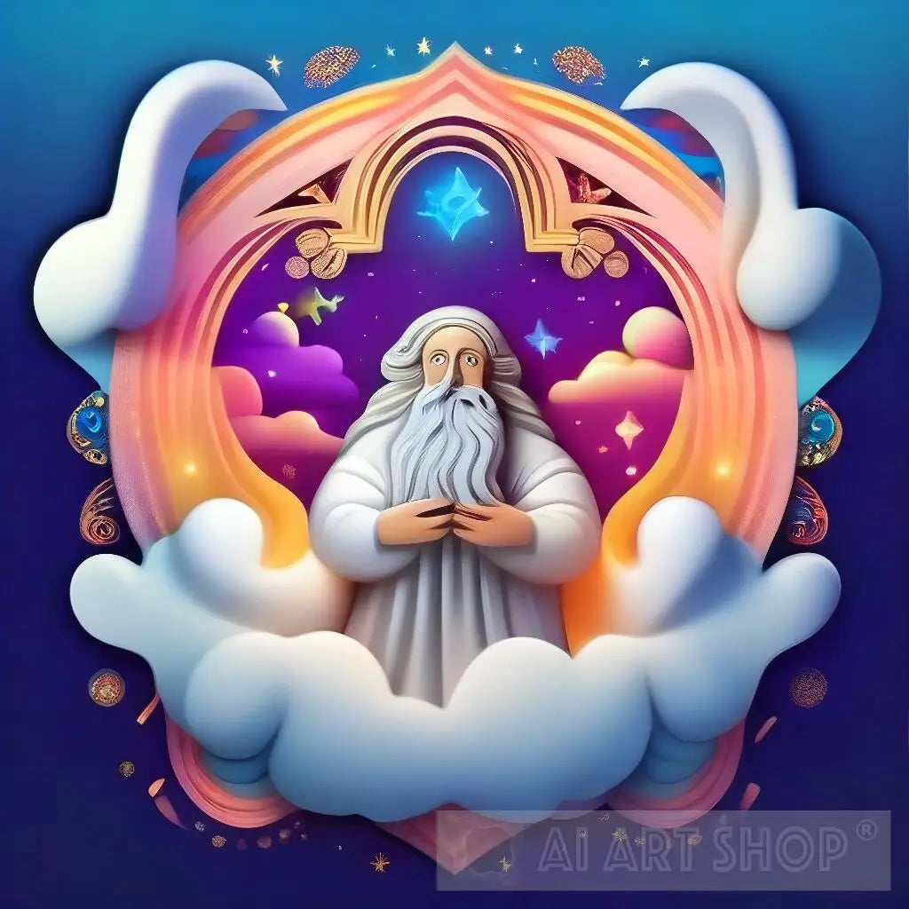 A surreal and dreamlike 3D illustration for a chat app, featuring h...