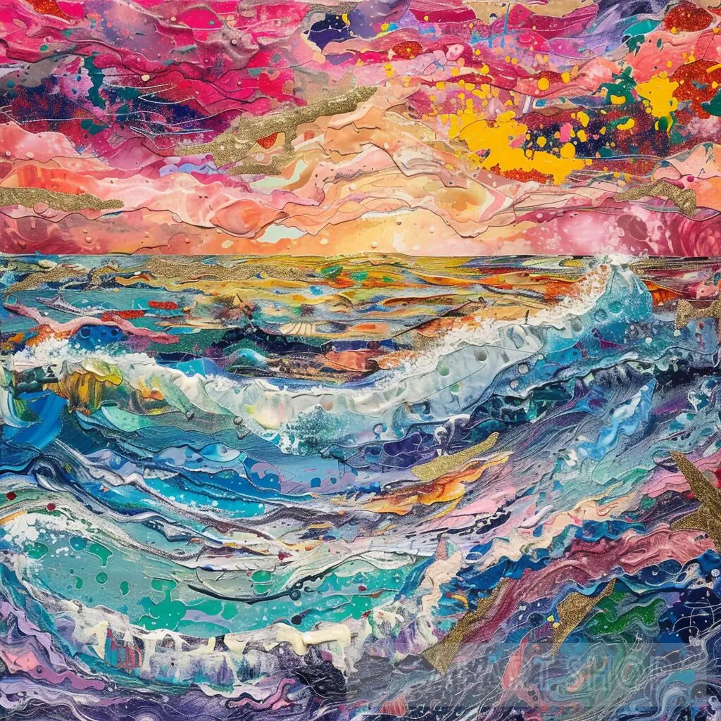Swirling Ocean Waves - Abstract Contemporary Art