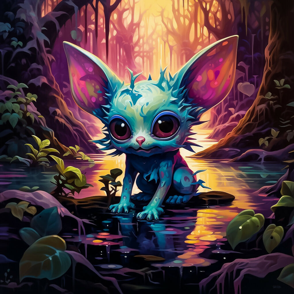 cute forest monster art