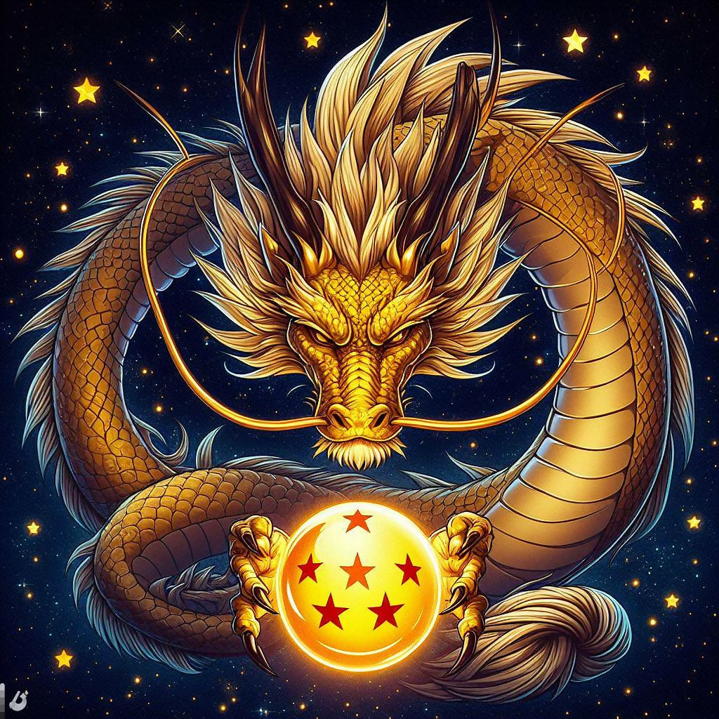Shenron from DBZ Holding a Dragonball