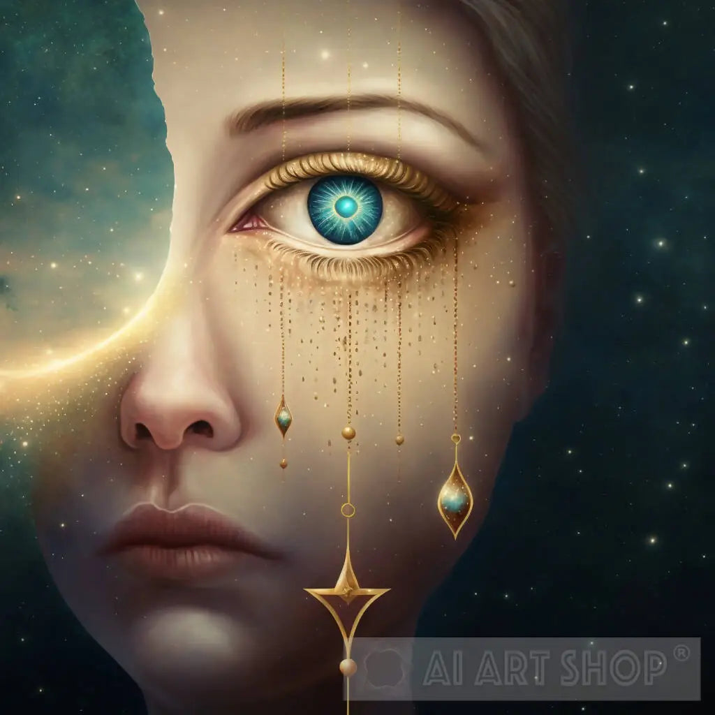 Cosmic, Universe, Goddess, Portrait