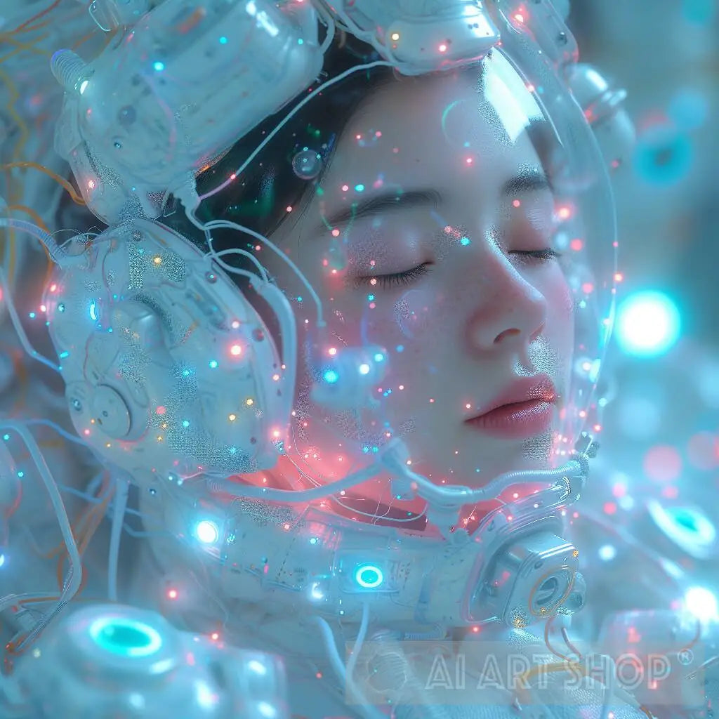 Technological Embrace Art - Surreal & Hyper-Realistic Tech Fantasy