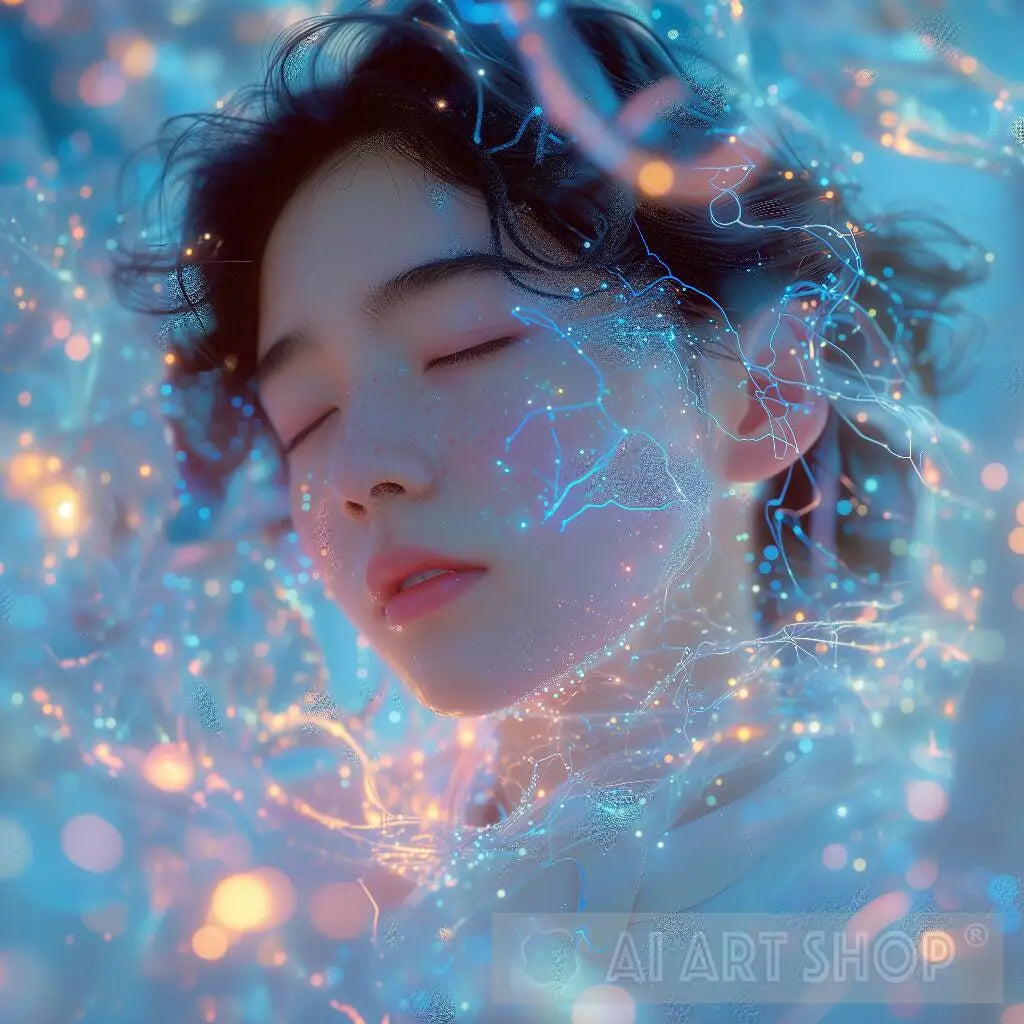 Technological Embrace Art - Surreal & Hyper-Realistic Tech Fantasy