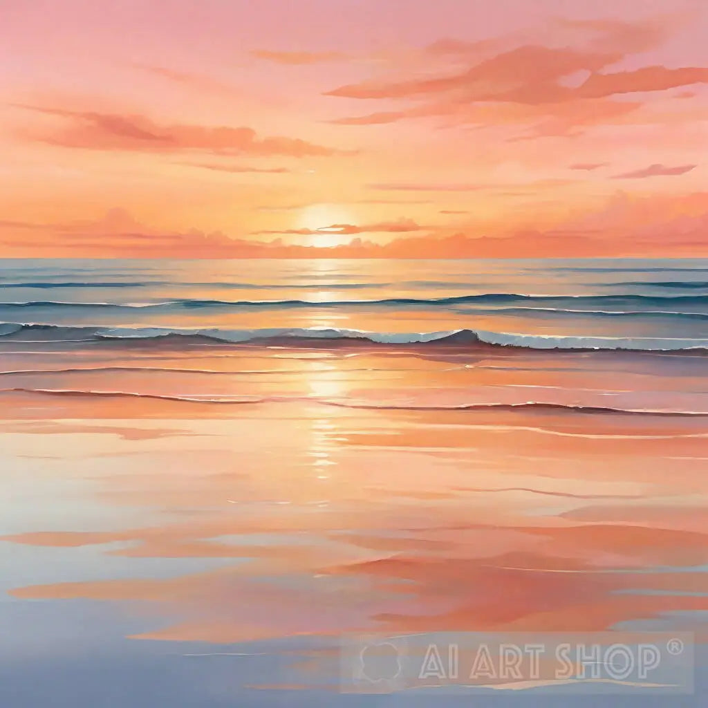 The beauty of the calm sea at sunset