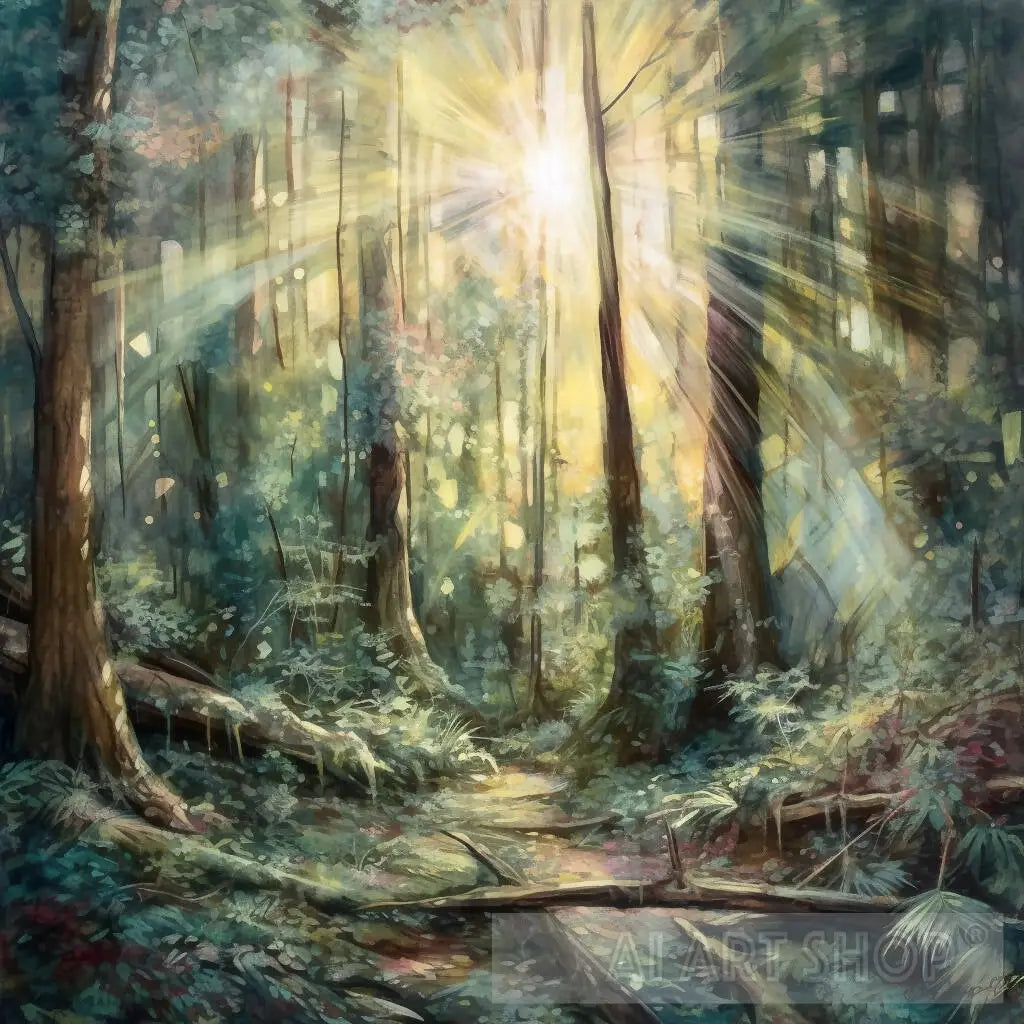 Ai generated digital art The Golden Path