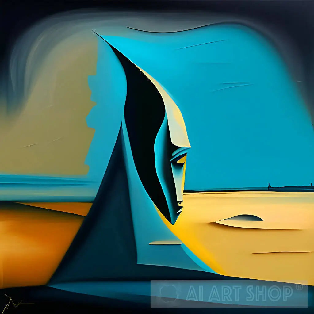 The Guardian | Surrealist Oil Painting of Dreamy Desert Journey | A...