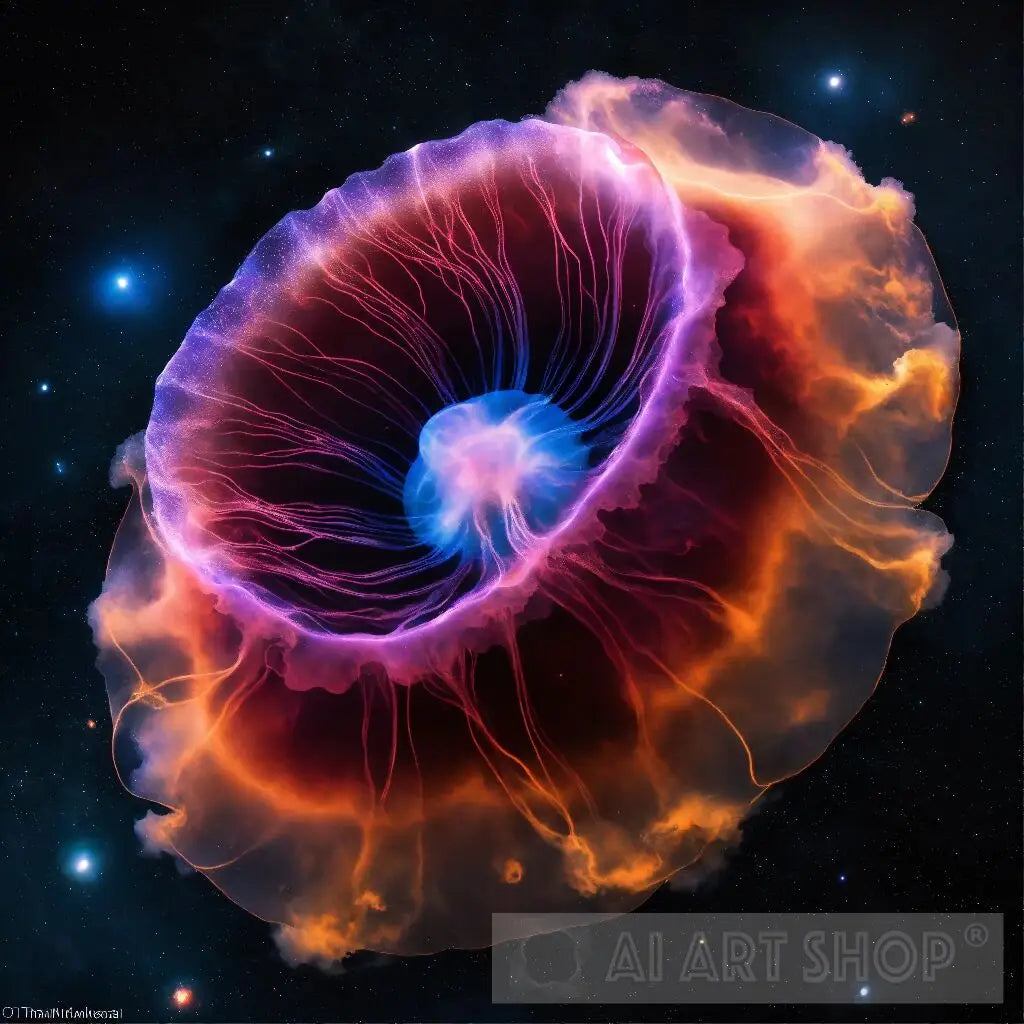 the mesmerizing beauty of a jellyfish-shaped nebula,