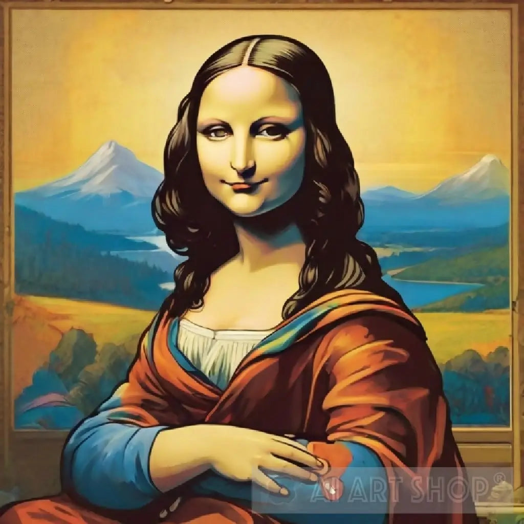 The Mona Lisa Comic Style