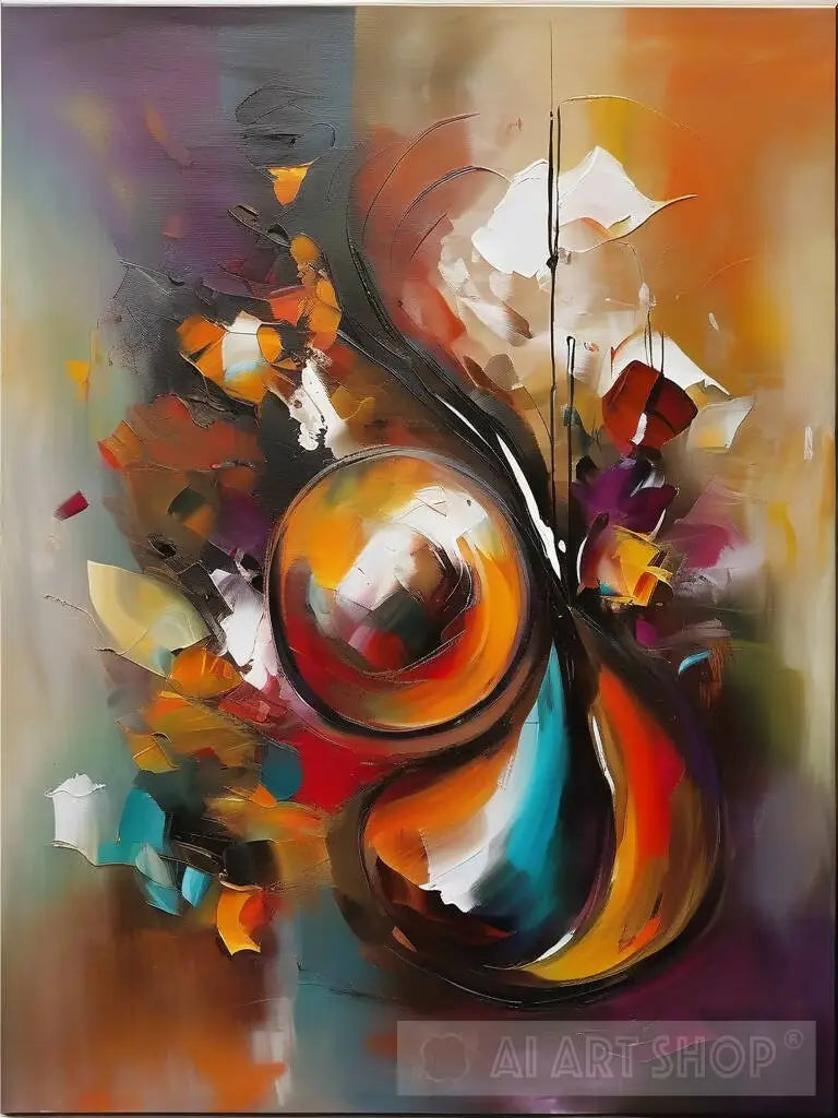 The texture of the canvas gives depth and dimension to the vibrant ...