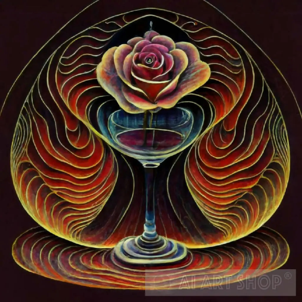 Thin lines in pen and ink, forming the circumference of a glass of ...